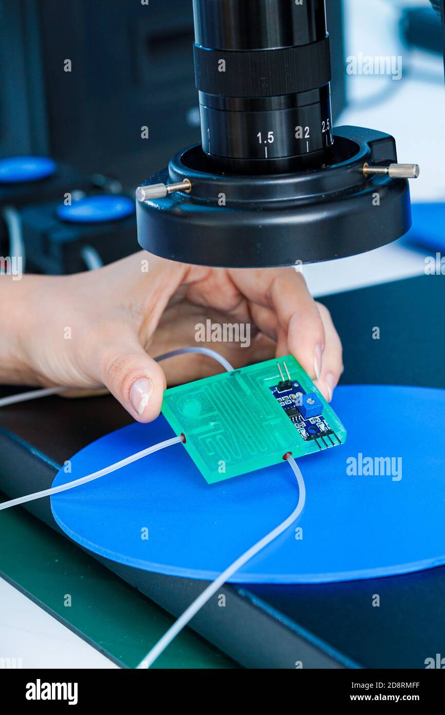 A lab on chip is device integrates several laboratory processes Stock ...