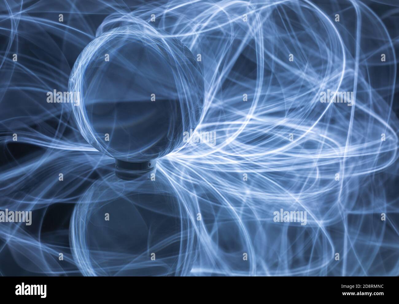 Glass sphere ball with flashing lights Stock Photo - Alamy