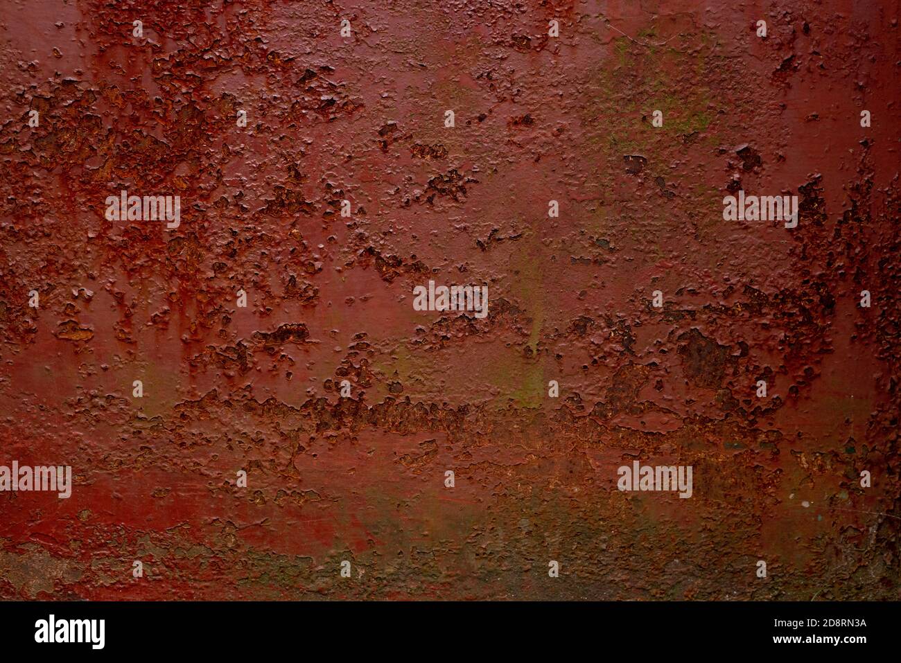 Abstract colorful image painted in red on an outdoor rotten metal Stock ...