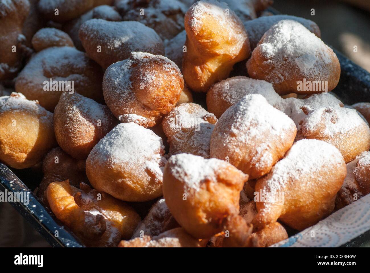 romanian mini doughnuts on a plate Stock Photo - Alamy
