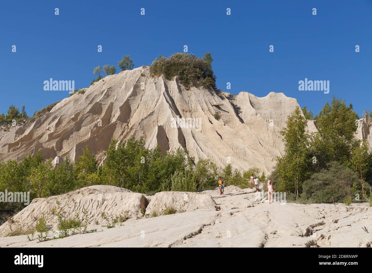 Sand slopes of abandoned quarry. Rummu, Estonia Stock Photo - Alamy