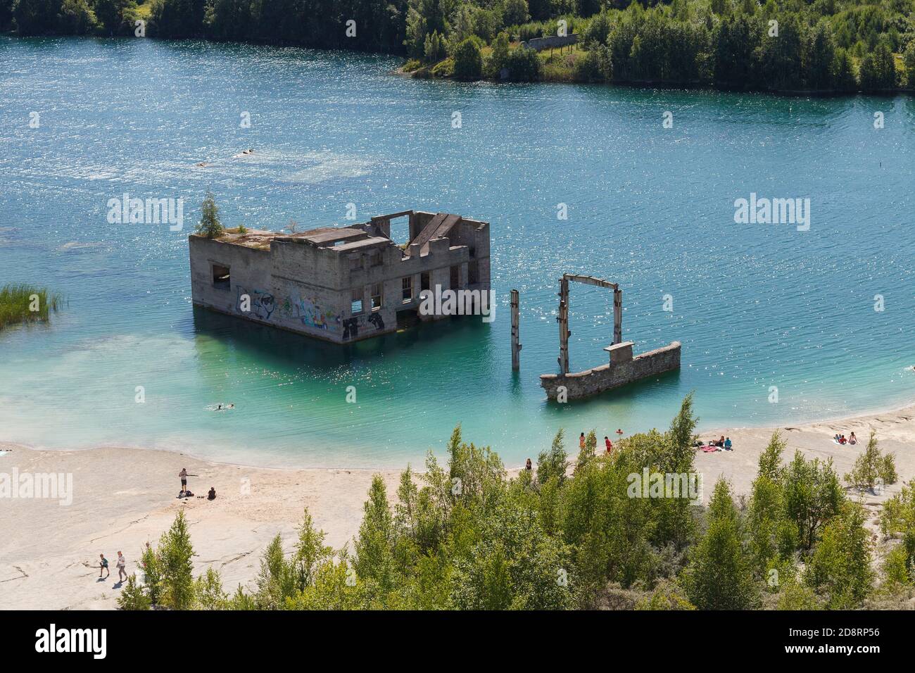 Abandoned Rummu quarry, Estonia Stock Photo - Alamy
