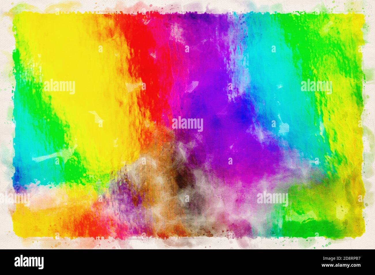 watercolor style rainbow light holography Stock Photo - Alamy