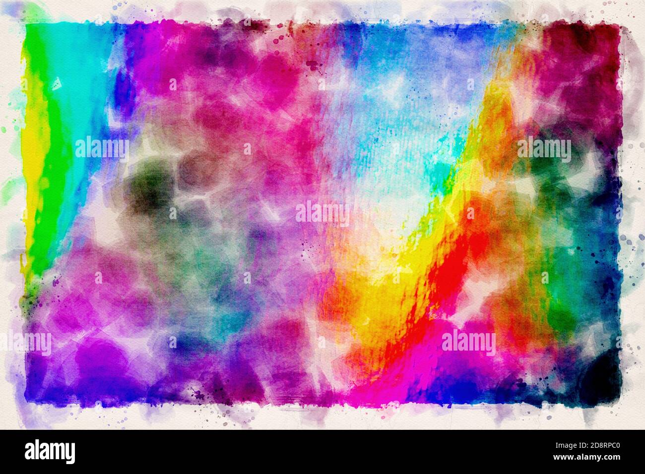 watercolor style rainbow light holography Stock Photo - Alamy