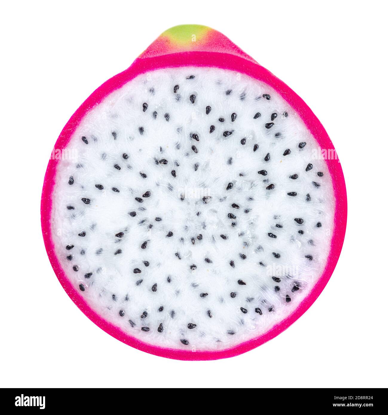 Red Dragon fruit or Pitaya isolated on white background. Sliced Pitaya ...