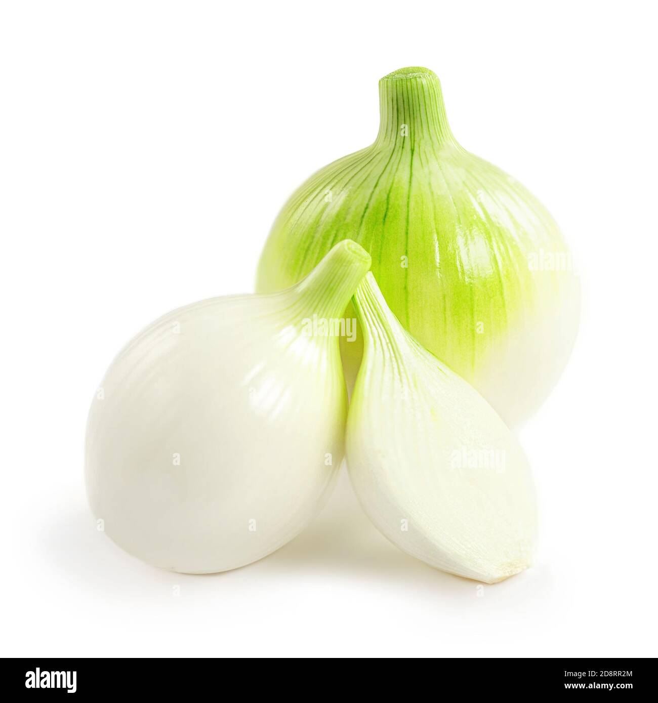 Fresh Bulb Onion vegetable and onion slices isolated on white ...