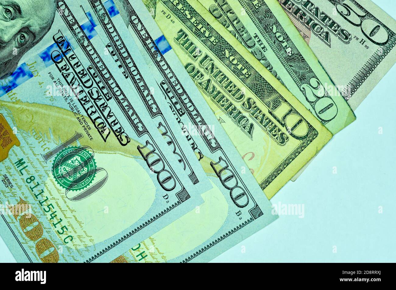 Close-up United State of America Dollar bank notes, USD Currency Stock ...