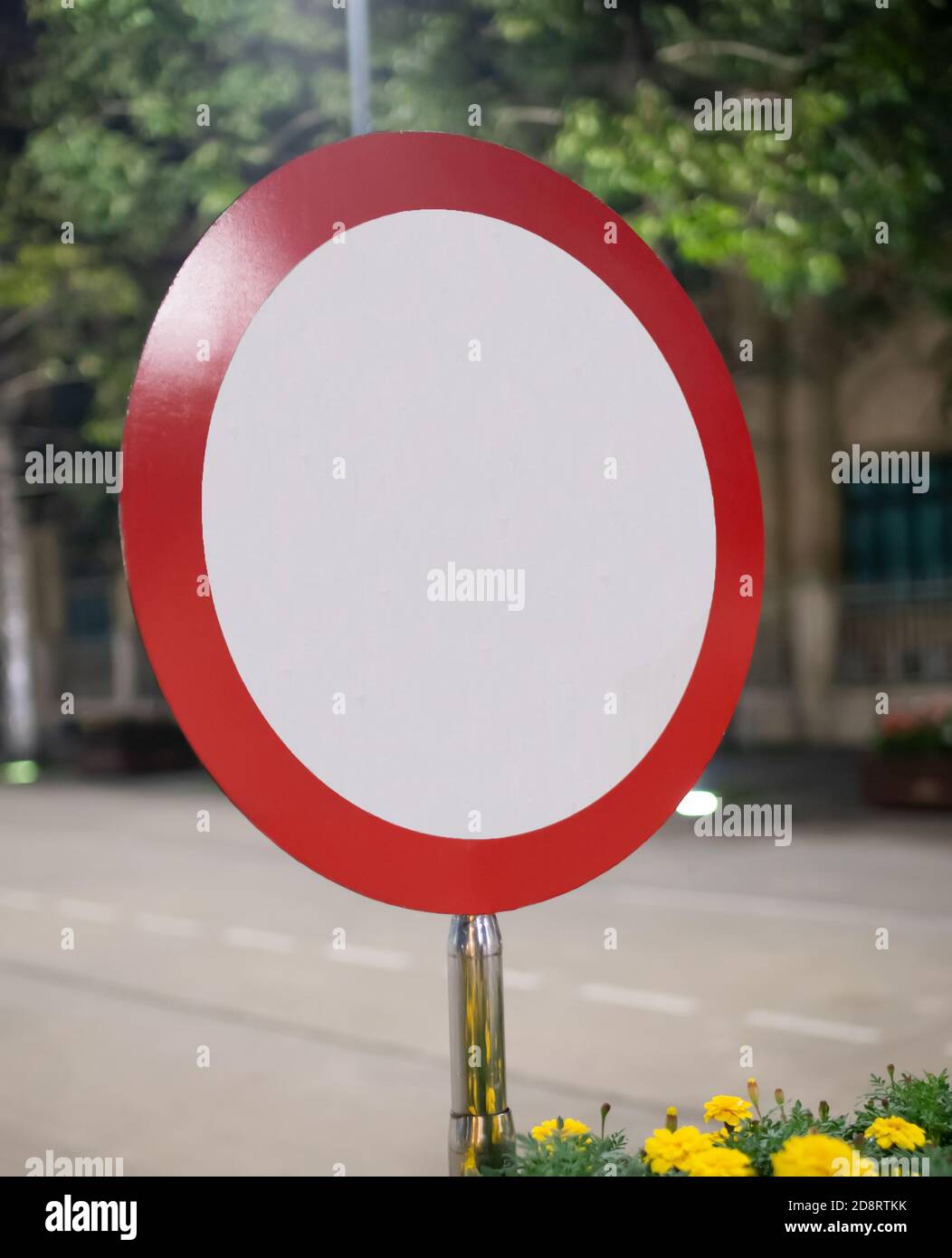 Empty street sign with space for your text Stock Photo - Alamy