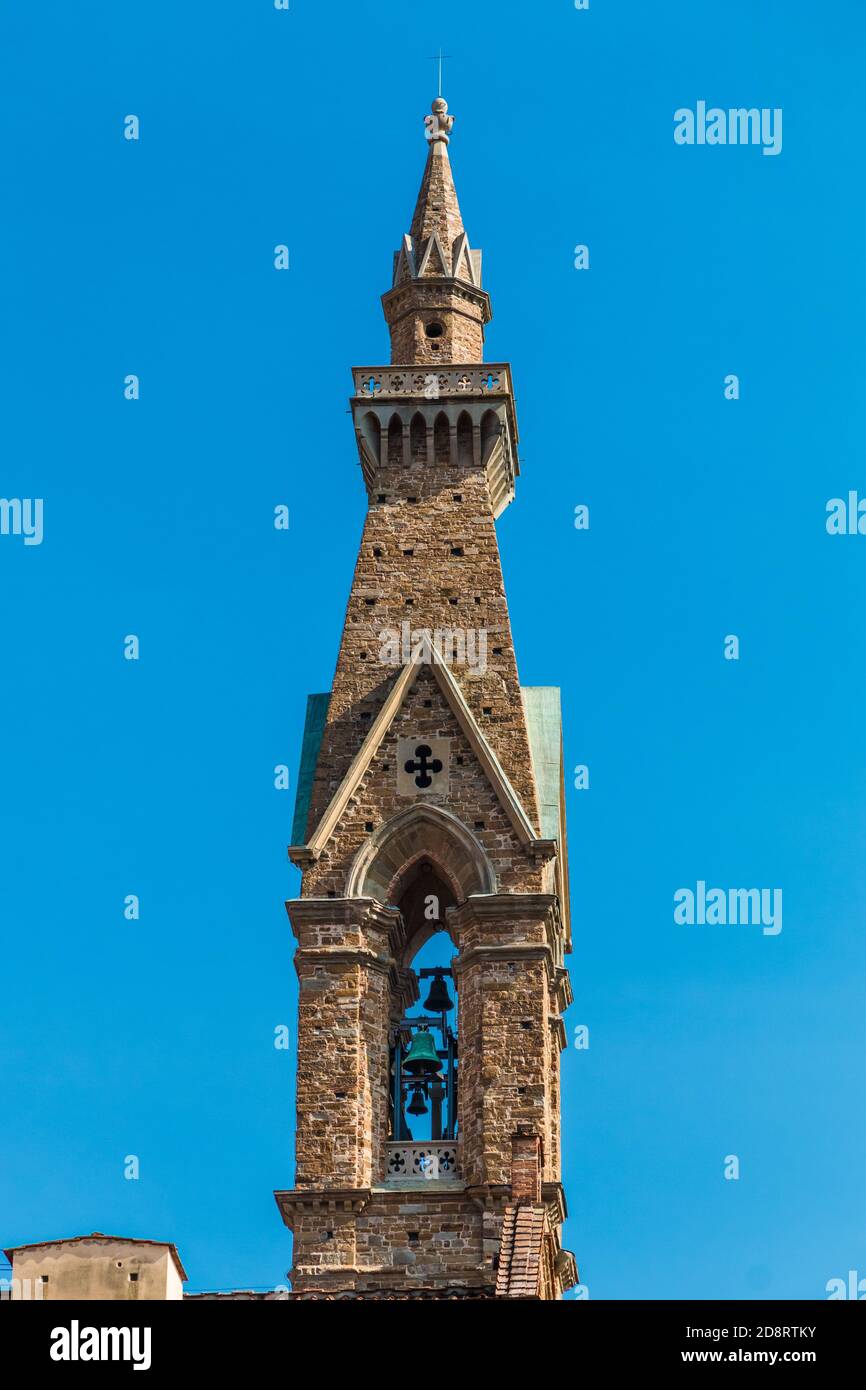 Great close-up view of the slender bell tower of the Basilica di Santa ...