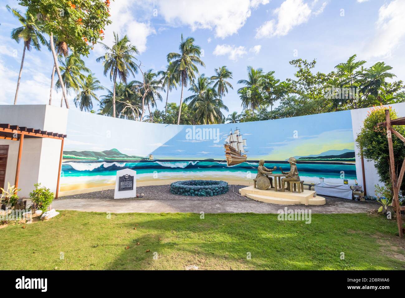The Bohol Blood Compact monument Stock Photo - Alamy