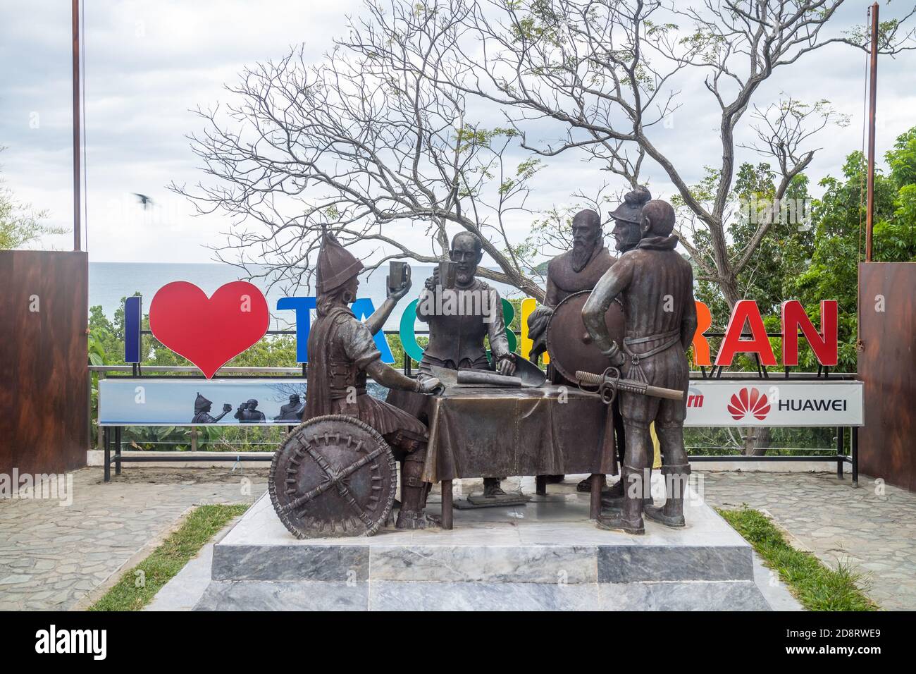 The Bohol Blood Compact monument Stock Photo - Alamy