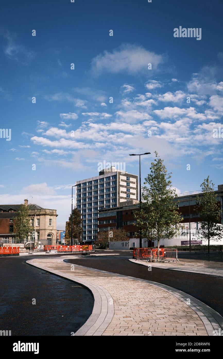 New road layout around the University of Central Lancashire in Preston ...