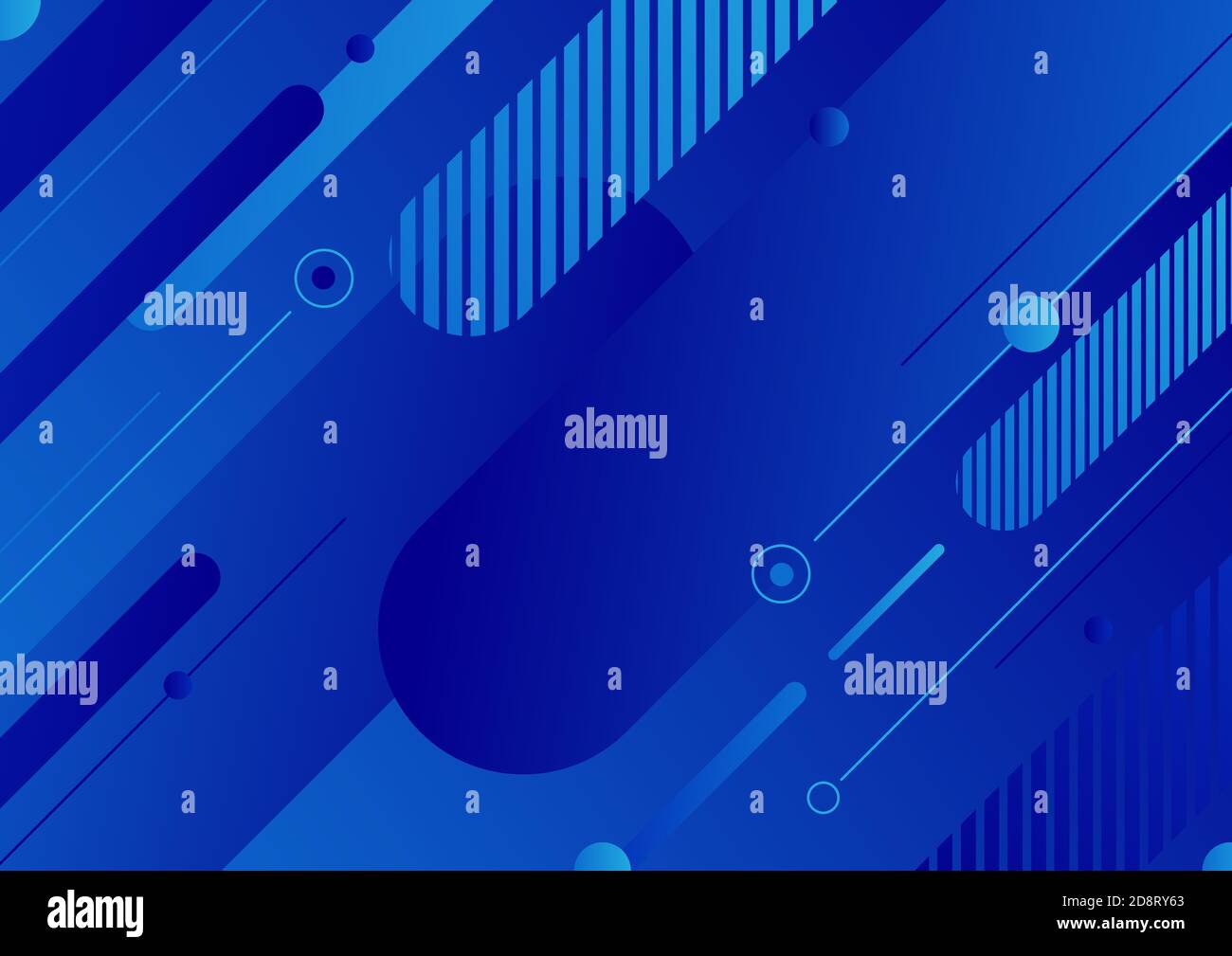 Abstract modern blue color diagonal geometric rounded lines shapes ...