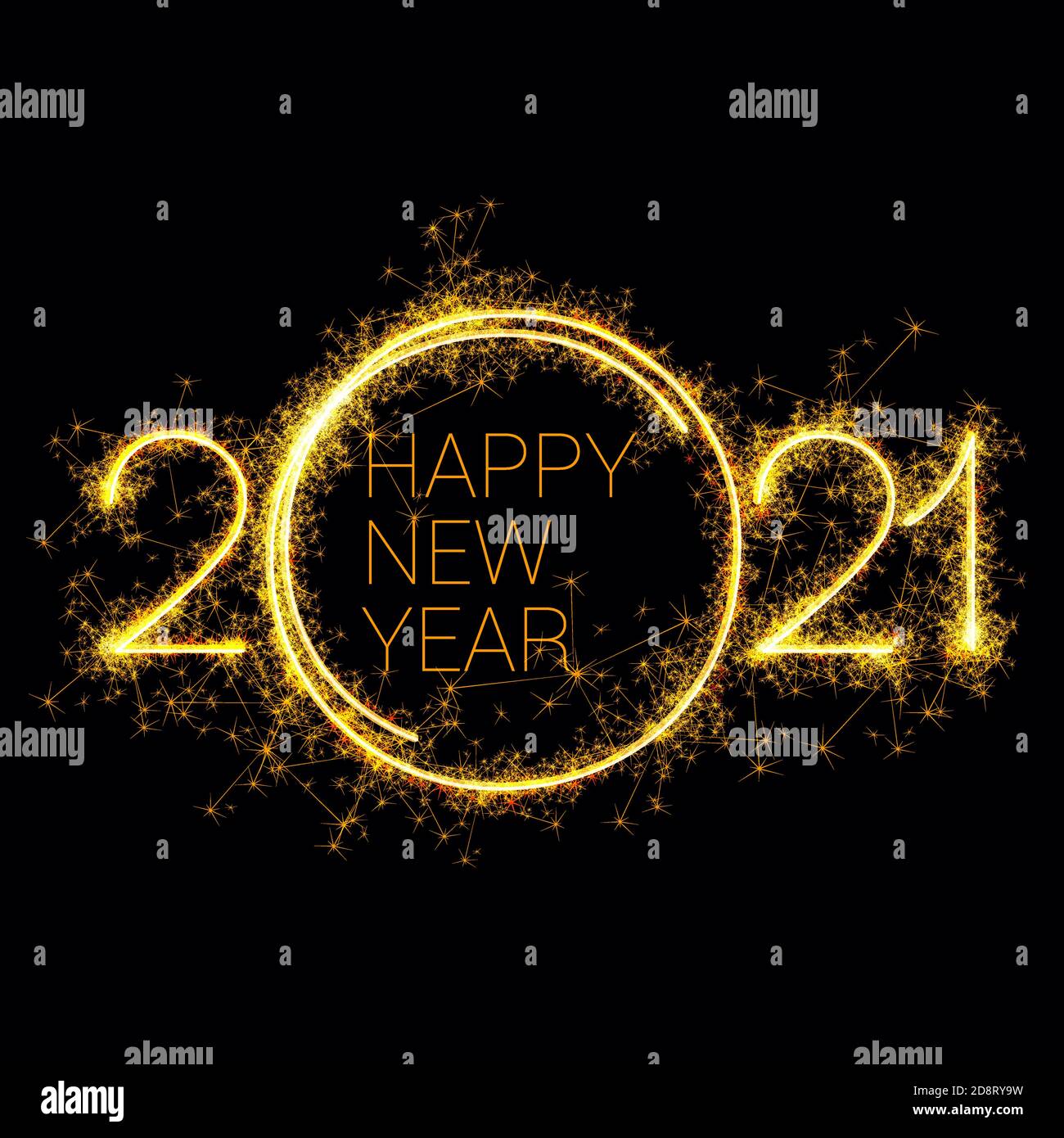 Burning sparkler on black background Stock Vector Images - Alamy