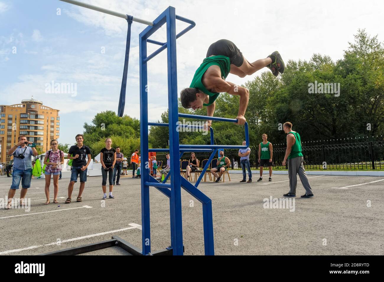Street workout show. Tyumen. Russia Stock Photo - Alamy