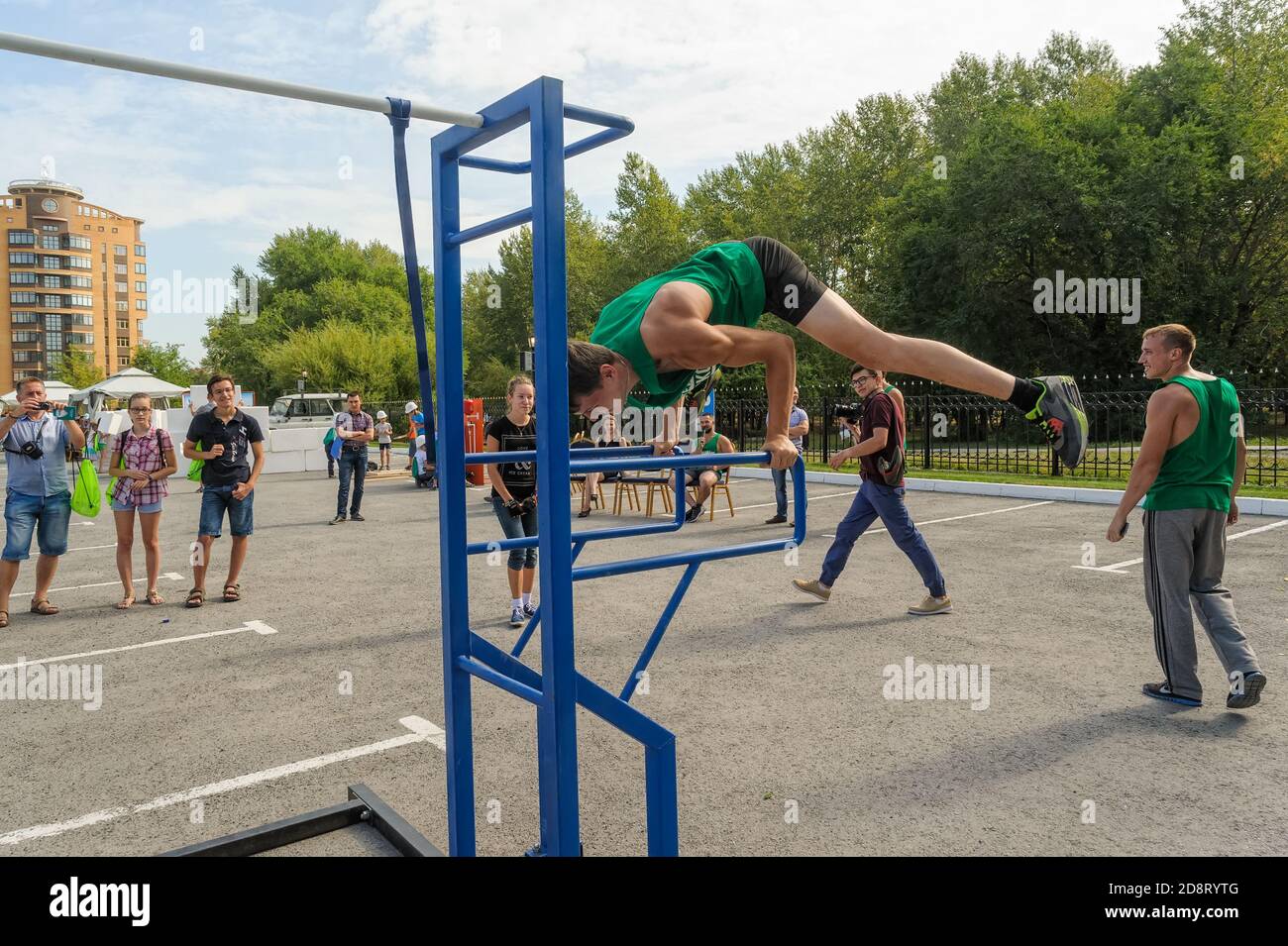 Street workout show. Tyumen. Russia Stock Photo - Alamy