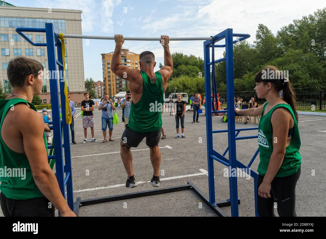 Street workout show. Tyumen. Russia Stock Photo - Alamy
