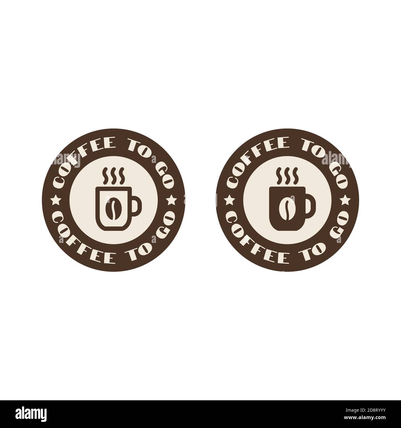 Coffee to go label, vector symbol. Coffee cup to go badge for logo and ...
