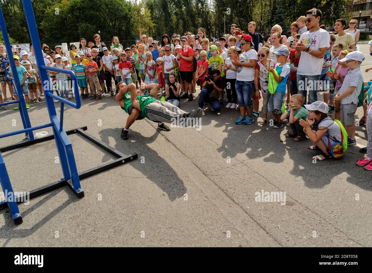 Street workout show. Tyumen. Russia Stock Photo - Alamy