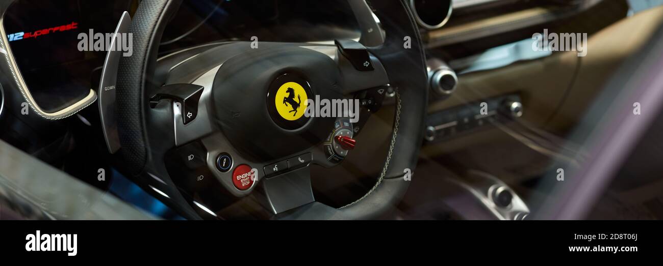 Ferrari 812 Interior Wallpaper