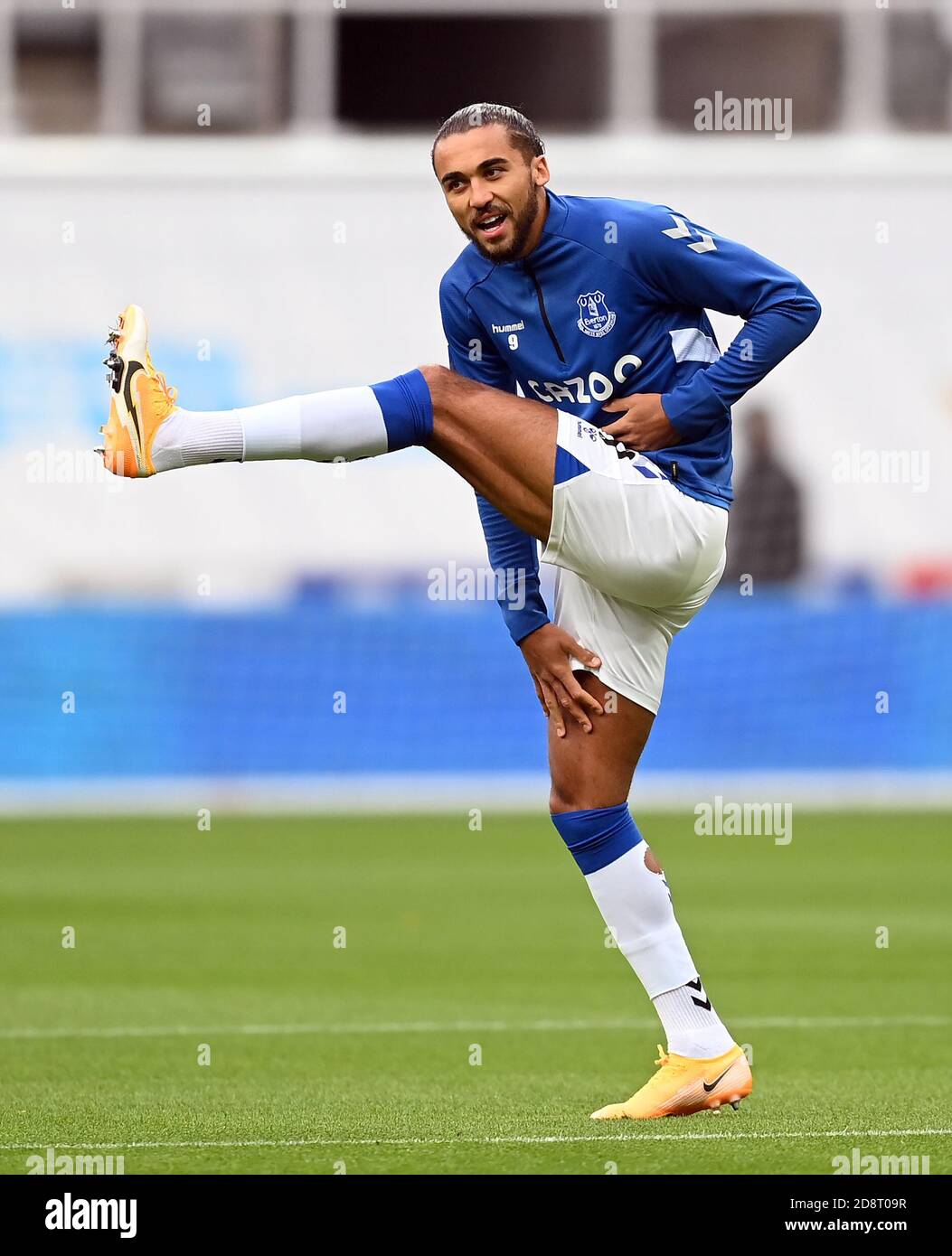 Everton's Dominic Calvert-Lewin on the pitch before the Premier League ...