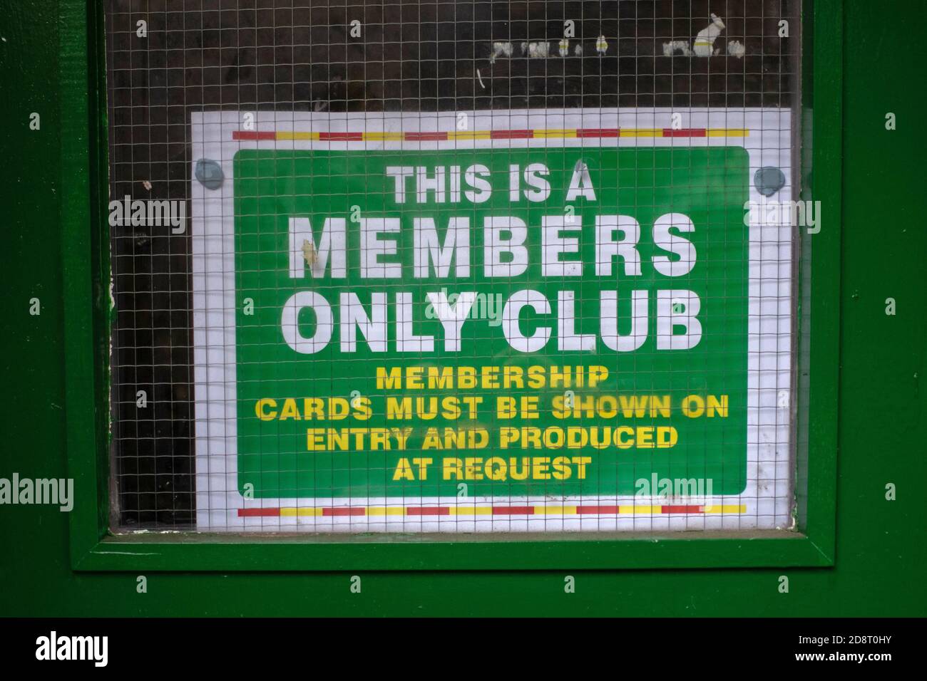 Members Only Club sign in club doorway Stock Photo - Alamy