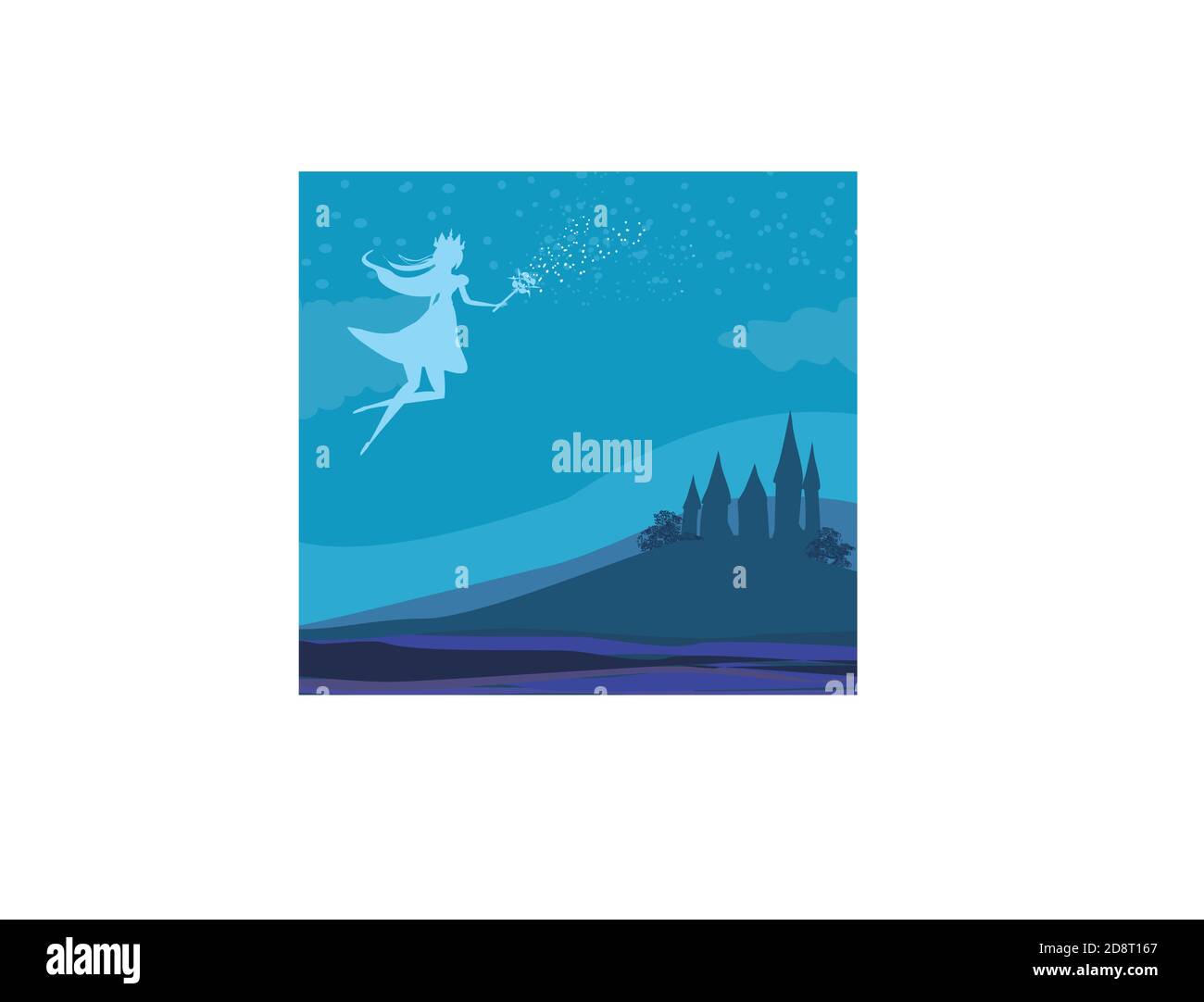 Magic Fairy Tale Princess Castle card Stock Vector Image & Art - Alamy