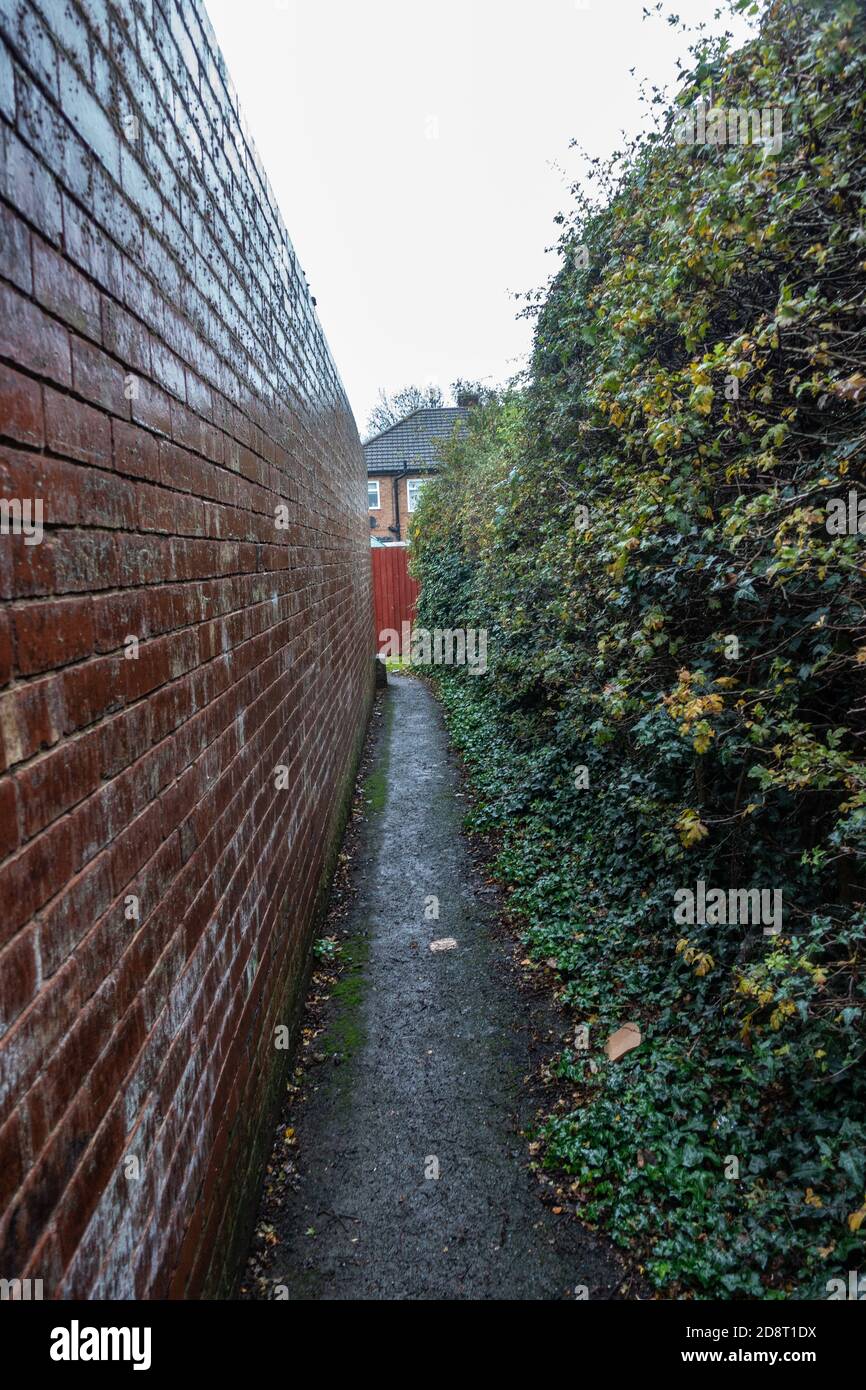 Narrow path shortcut walk Stock Photo - Alamy