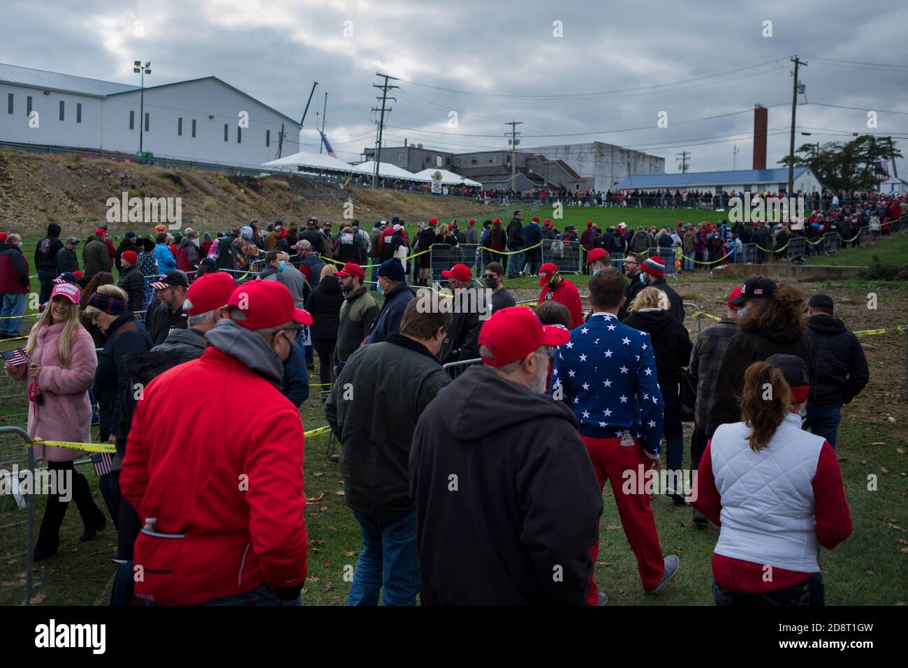 Large crowds of Trump supporters attending Trump rally in Reading ...