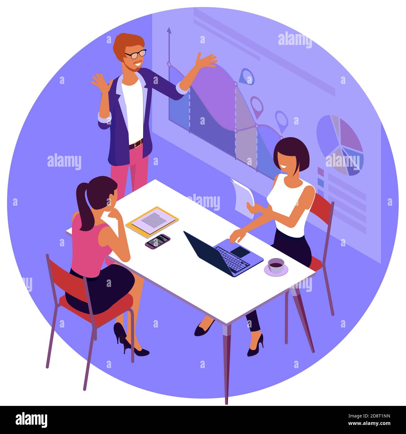 Business management isometric office hi-res stock photography and ...