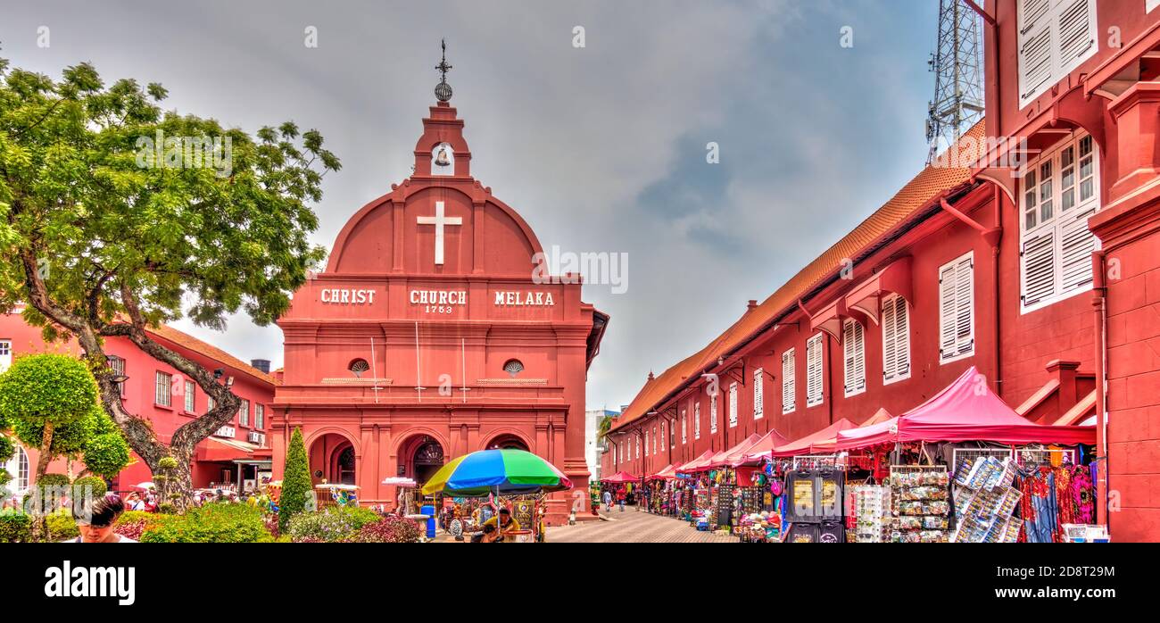 Melaka, Malaysia : Dutch buildings in the historical center Stock Photo ...