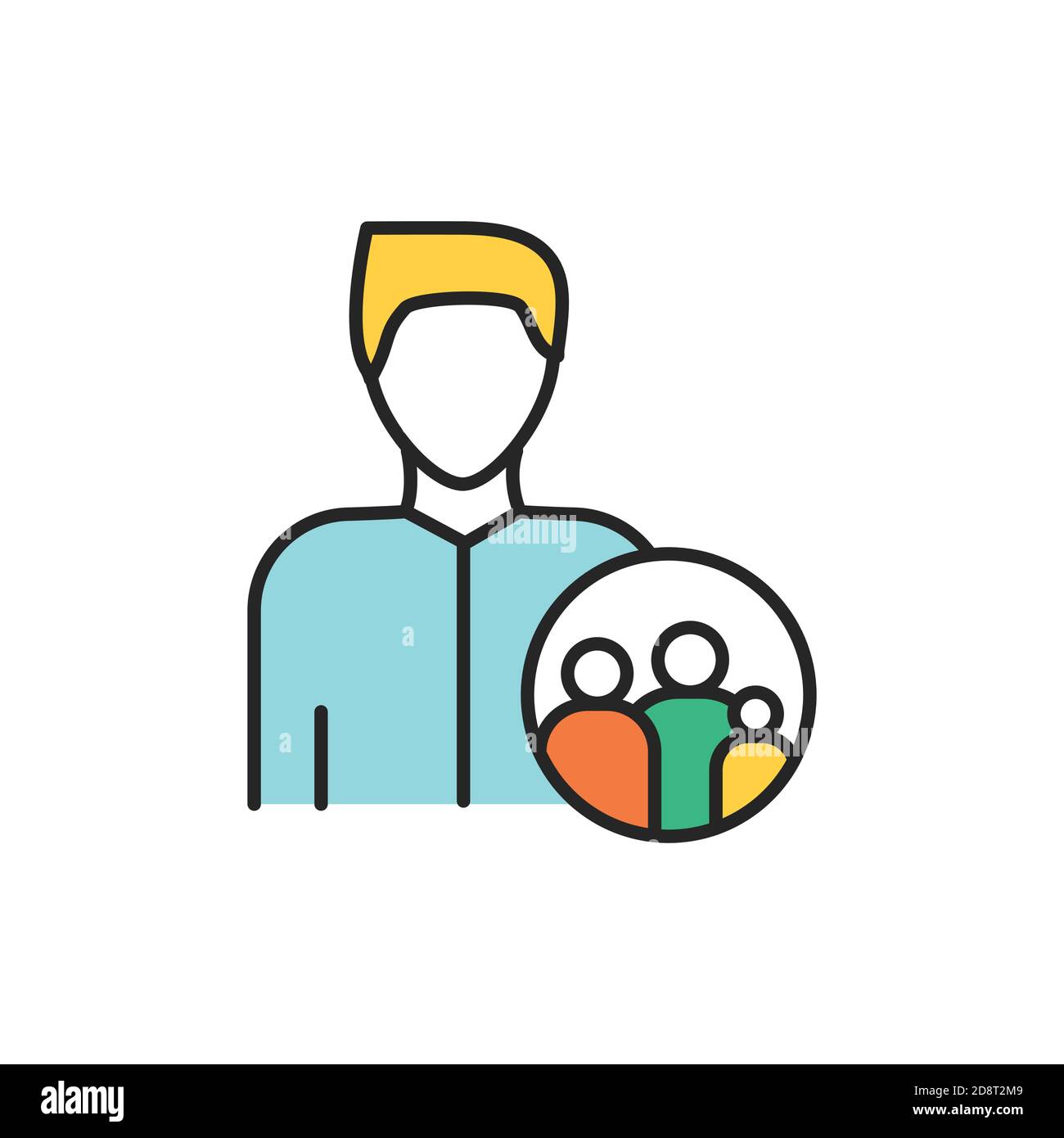 Family doctor color line icon. Subject matter expert Stock Vector Image ...