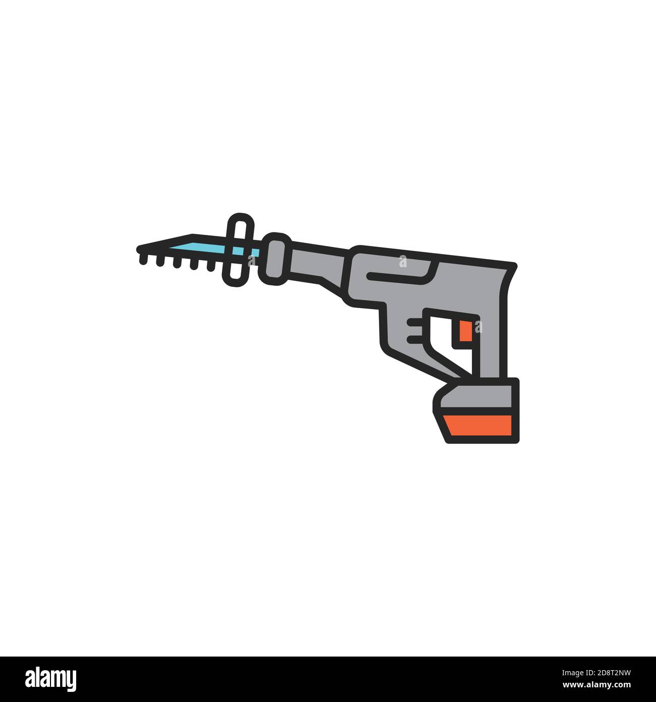 Electric sabre saw color line icon. Pictogram for web page, mobile app ...