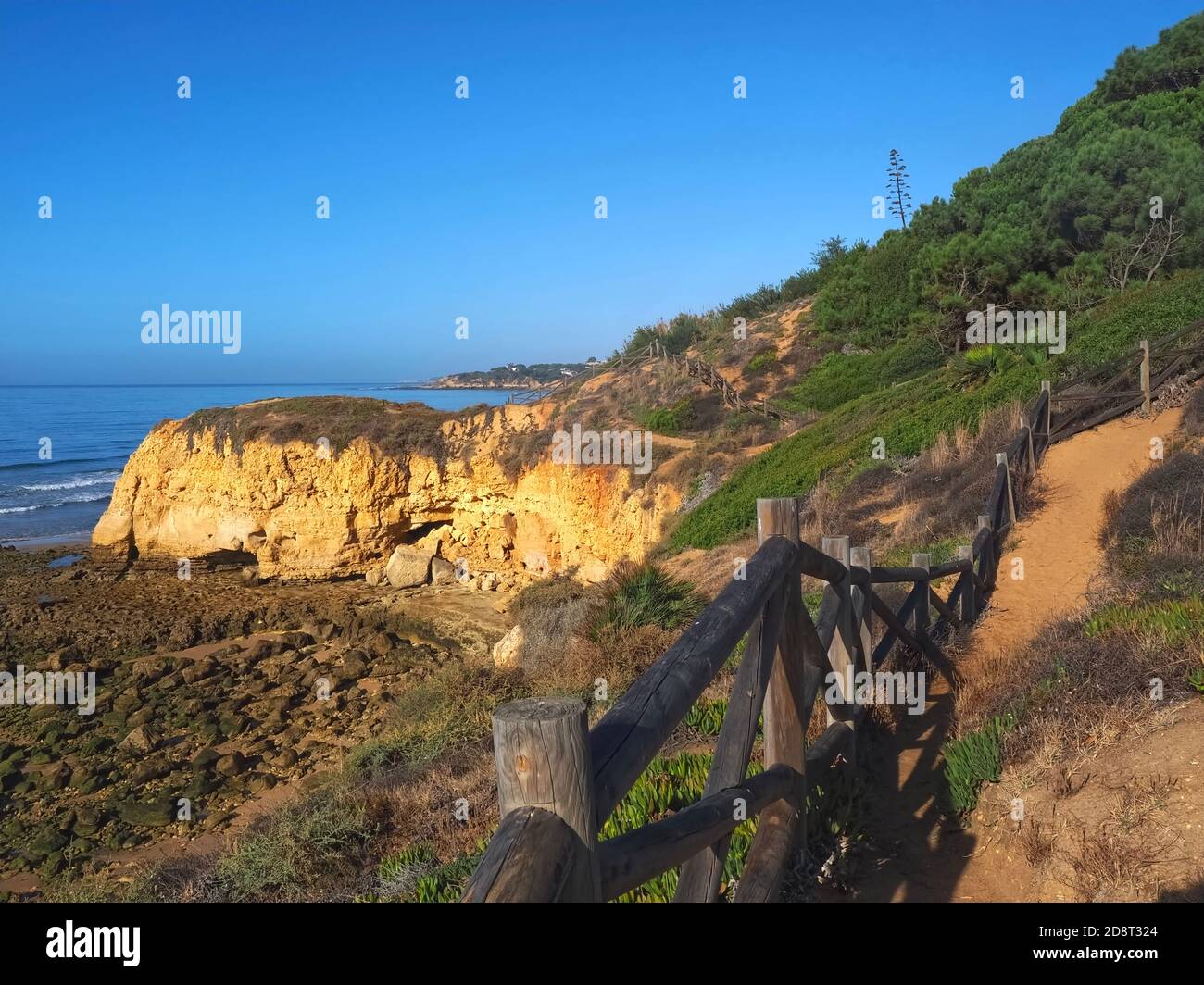 Hiking at the beautiful Algarve coast of Portugal-Praia Maria Luisa ...