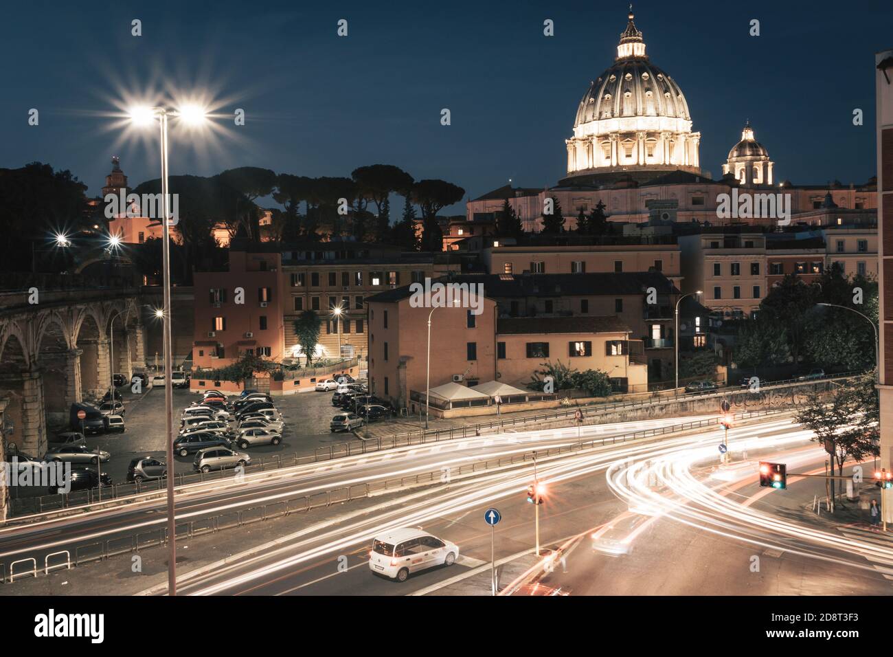 Busy intersection in Vatican city, Rome, Italy Stock Photo - Alamy