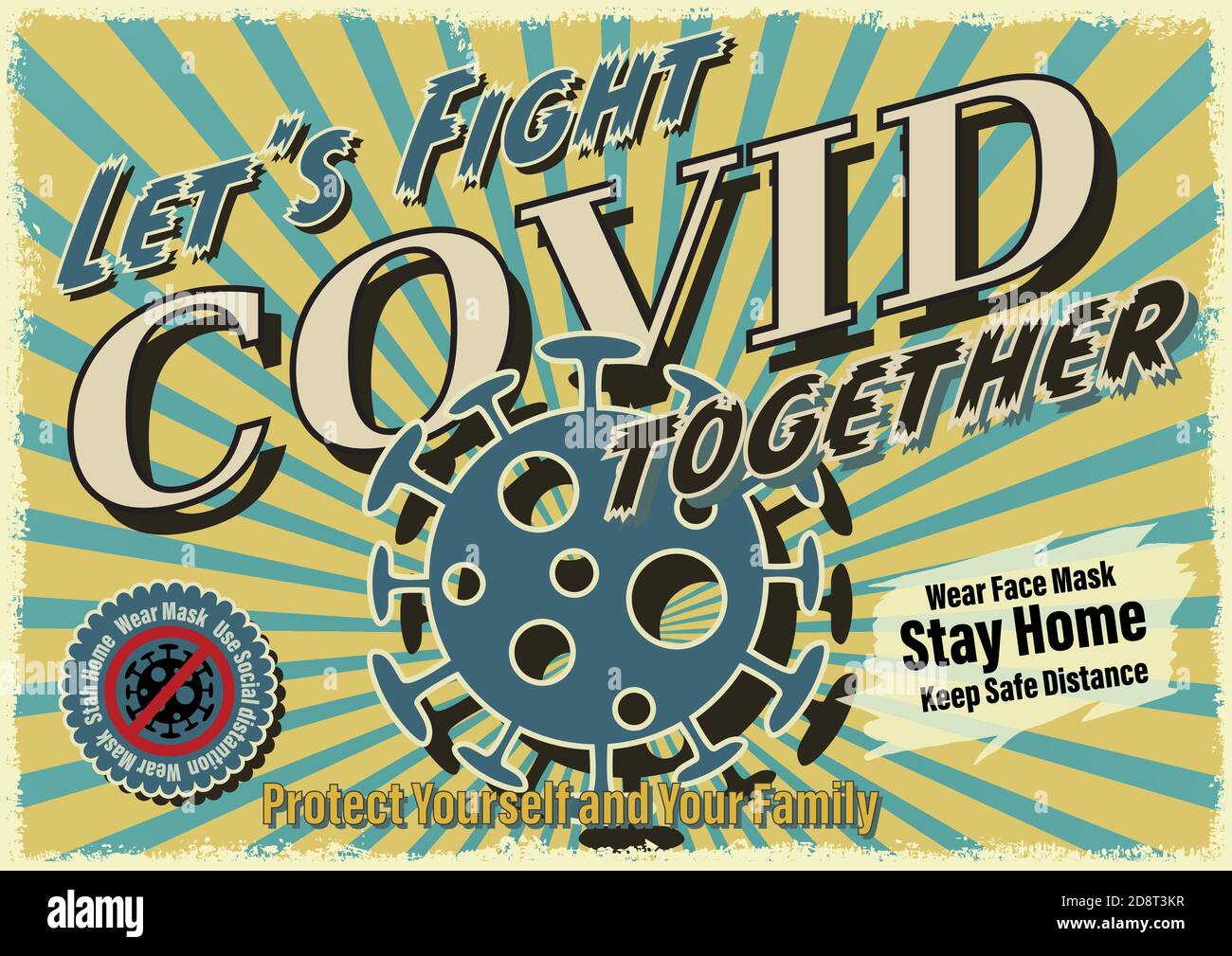 Covid-19 danger poster Stock Vector Image & Art - Alamy