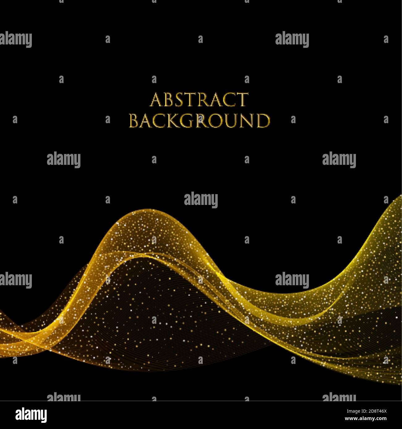 Vector gold glitter wave abstract background, gold sparkles on white ... Vector gold glitter wave abstract background, gold sparkles on white ...