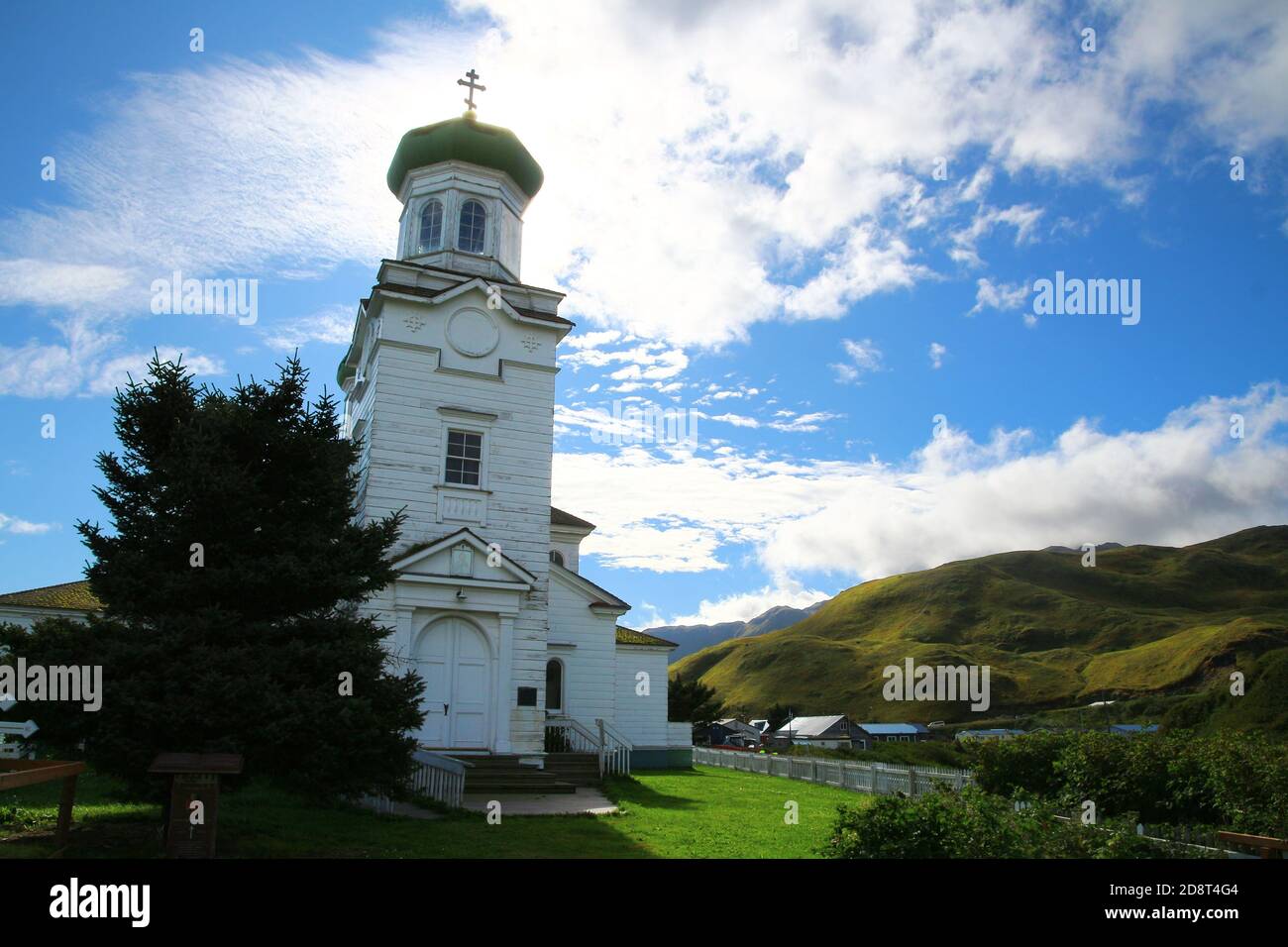 Alaska, the Church of the Holy Assumption in Dutch Harbor on Unalaska ...
