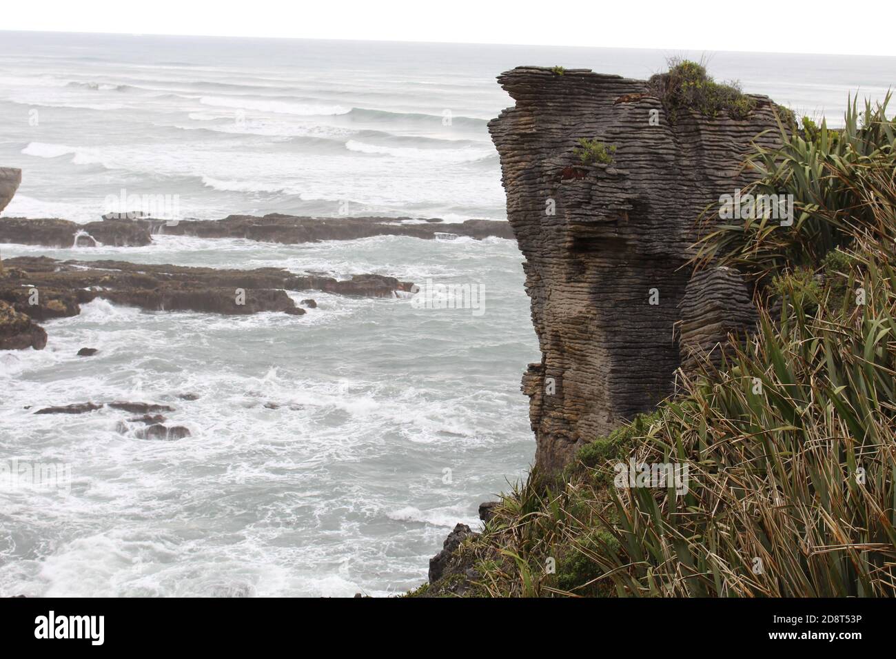 Pancake Rocks a rock formation in Paparoa National Park, South Island ...
