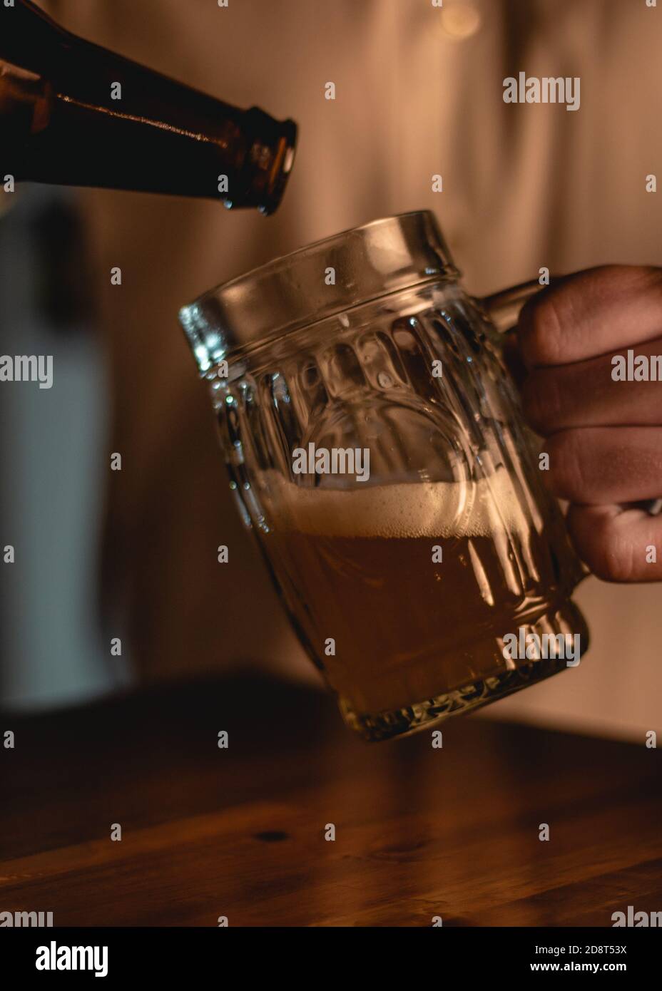 Close up waiter pouring liquid hi-res stock photography and images - Alamy