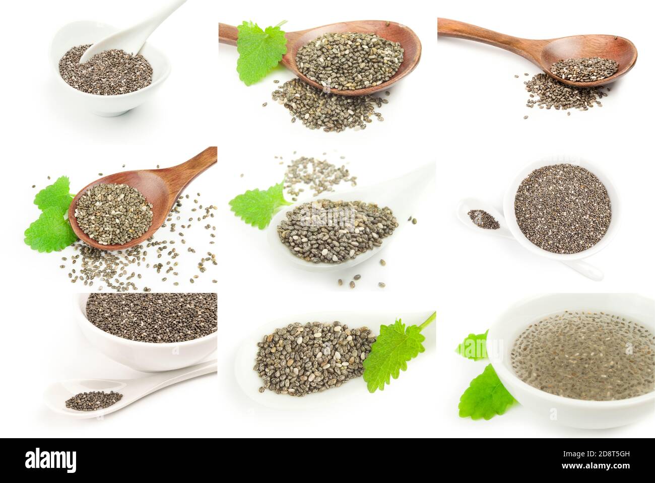 Chia seeds close up Cut Out Stock Images & Pictures - Alamy