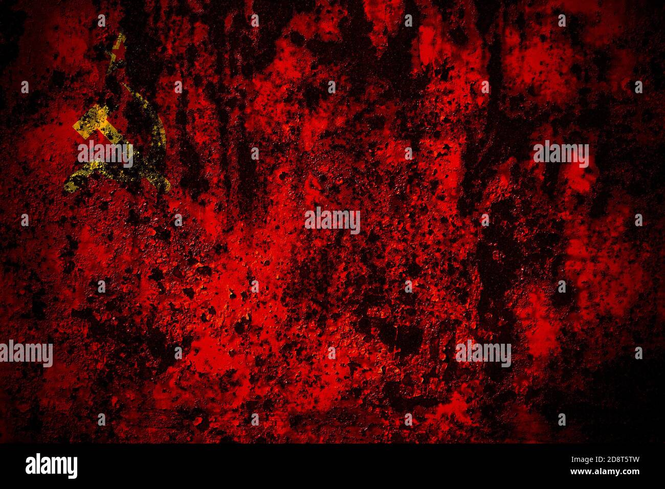 USSR, Soviet, Russia, Russian, Communism flag on grunge metal ...