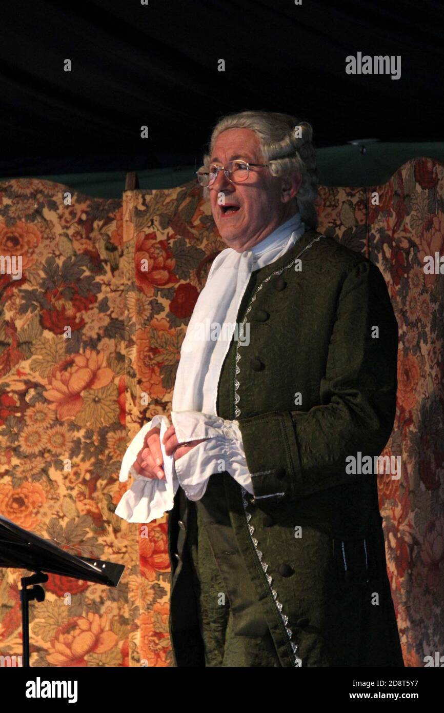 Actor David McKail who was dressed as James Boswell for the performance ...