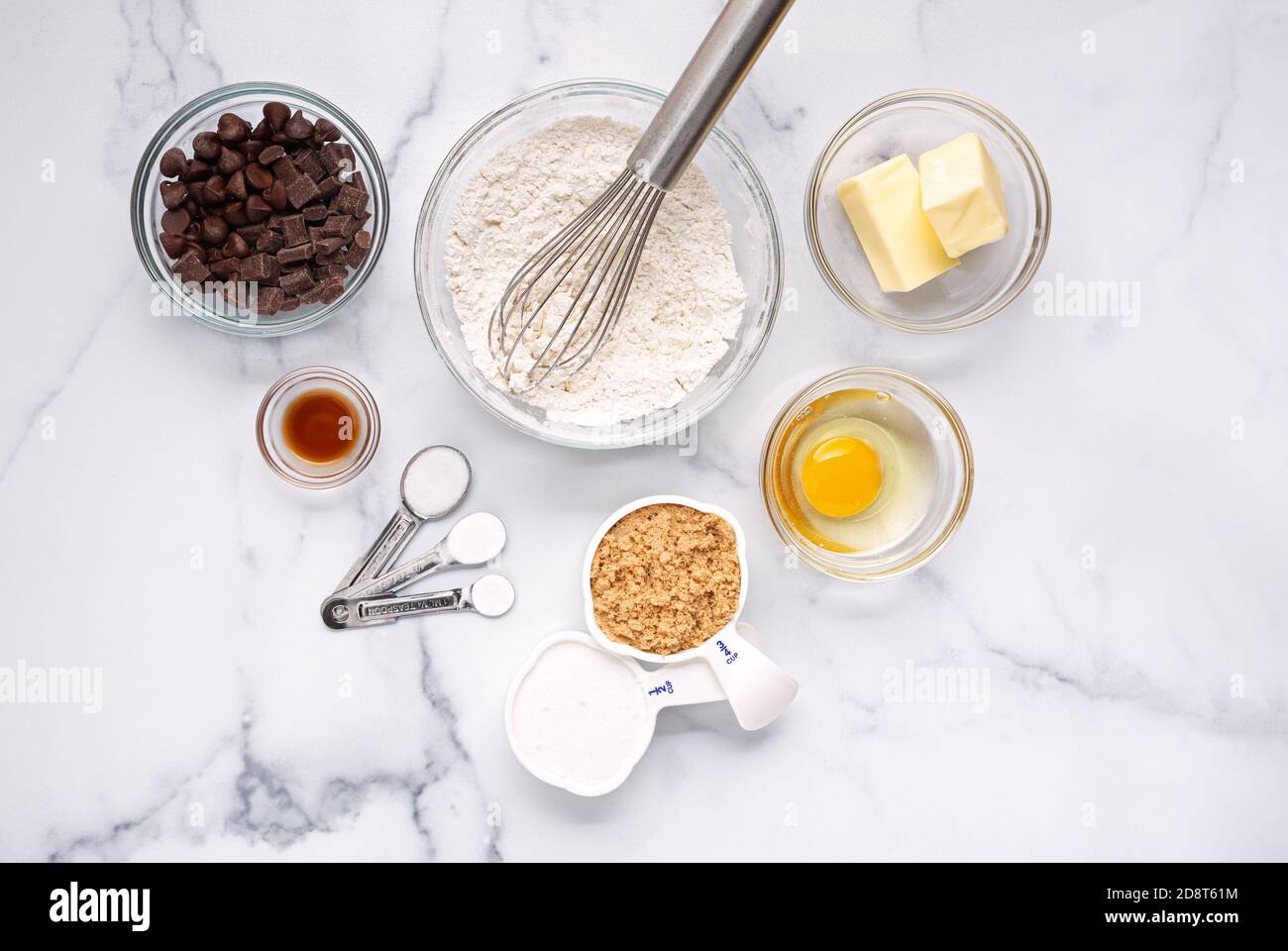 Overhead view chocolate cookies hi-res stock photography and images - Alamy