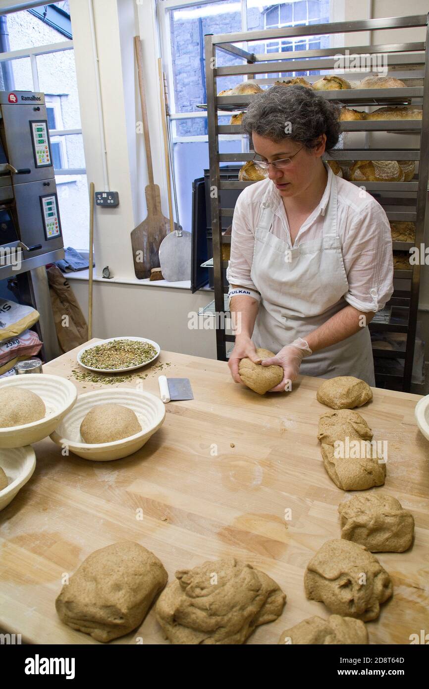 Baker making Artisan Bread Stock Photo - Alamy