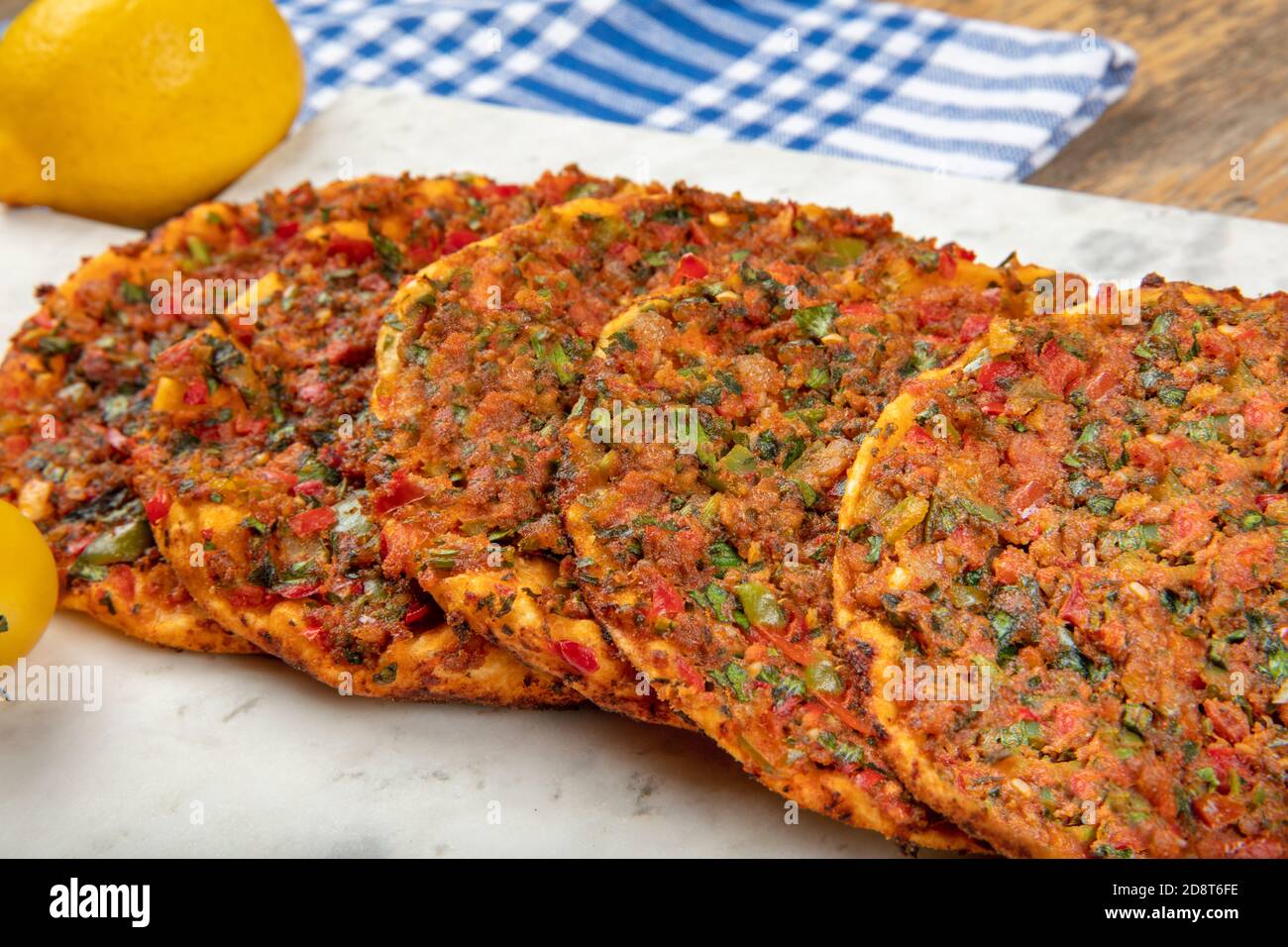 Turkish mini pizza Lahmacun,mini lahmacun. Turkish name; findik ...