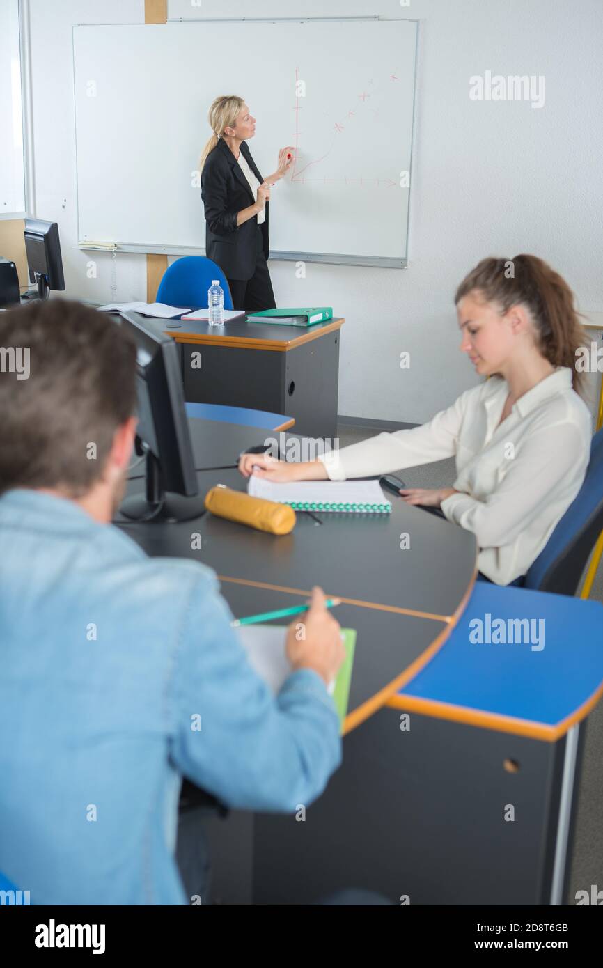 portrait of students in class Stock Photo - Alamy