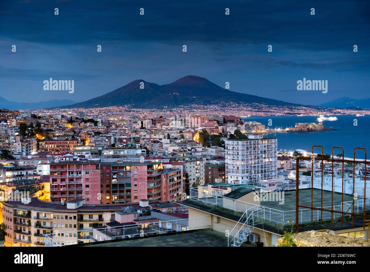 City of naples, in the background the most dangerous vulcany of Europe ...