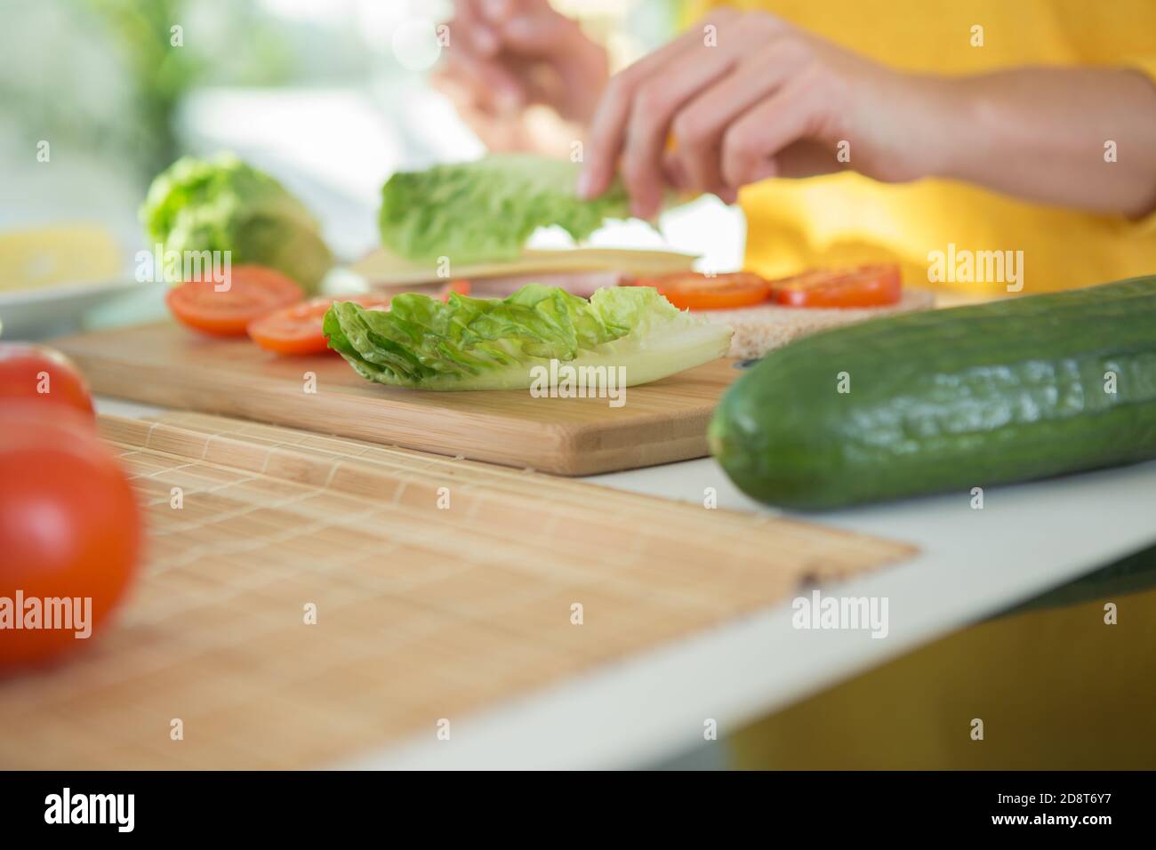 Preparing a sandwich hi-res stock photography and images - Alamy