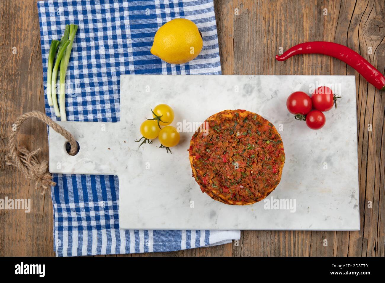 Turkish mini pizza Lahmacun,mini lahmacun. Turkish name; findik ...